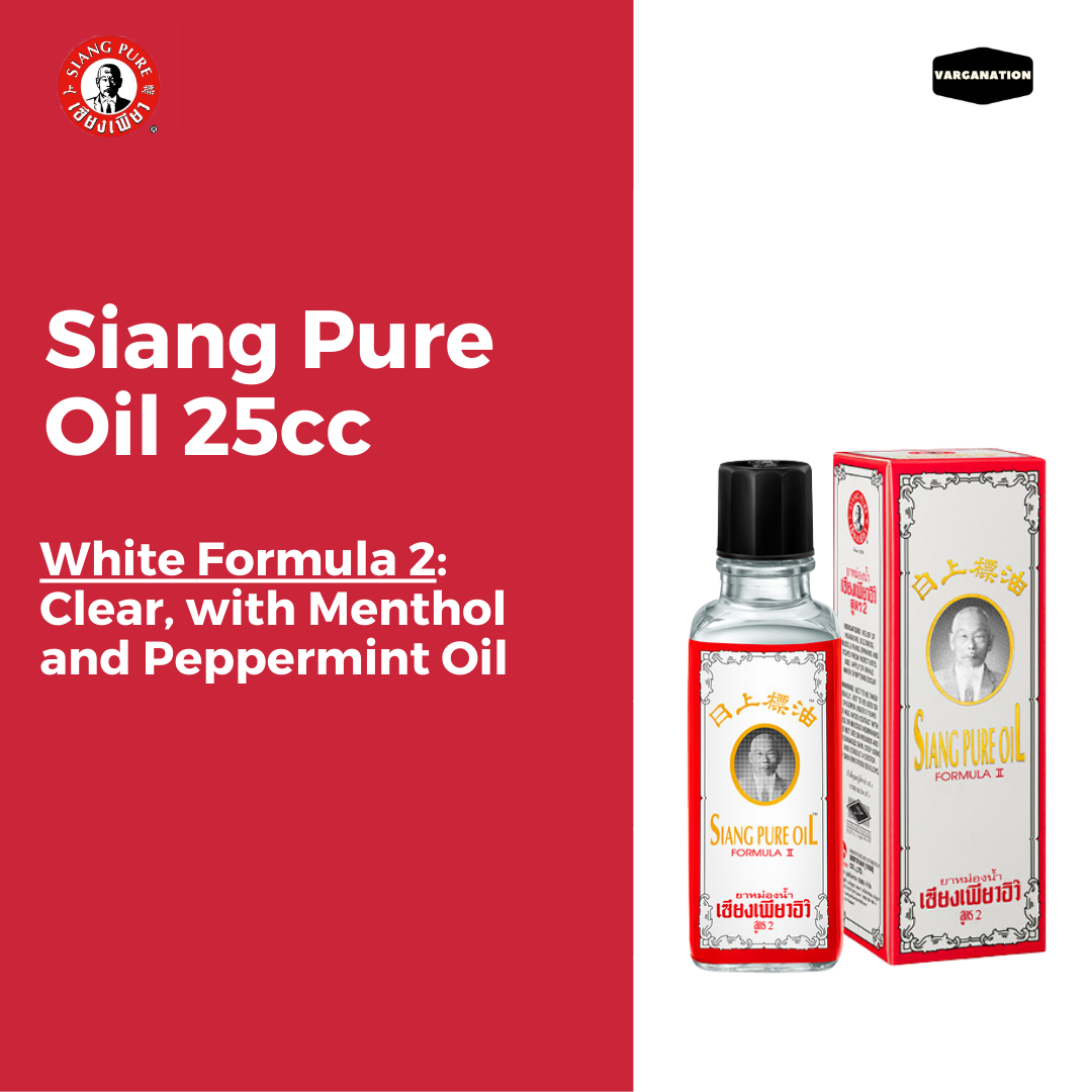 Siang Pure Oil Formula 2 White 25mL | Varganation – varganation