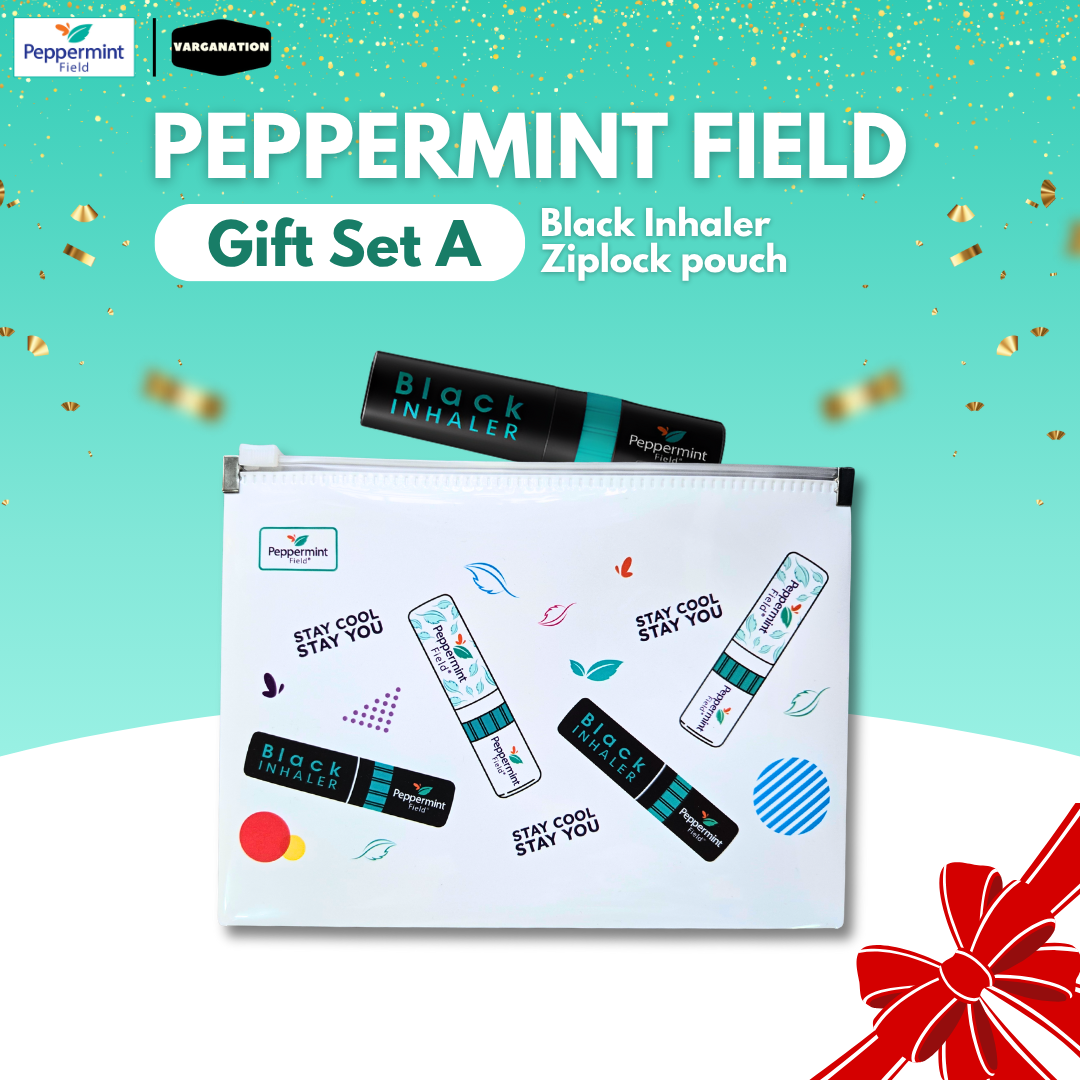 Peppermint Field Black Inhaler Gift Set – Ziplock Pouch Edition ...