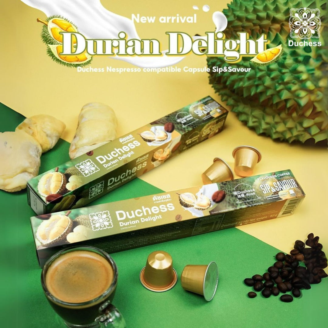 Duchess Nespresso Compatible Coffee Capsules – Durian Aroma – 10 Alumi ...