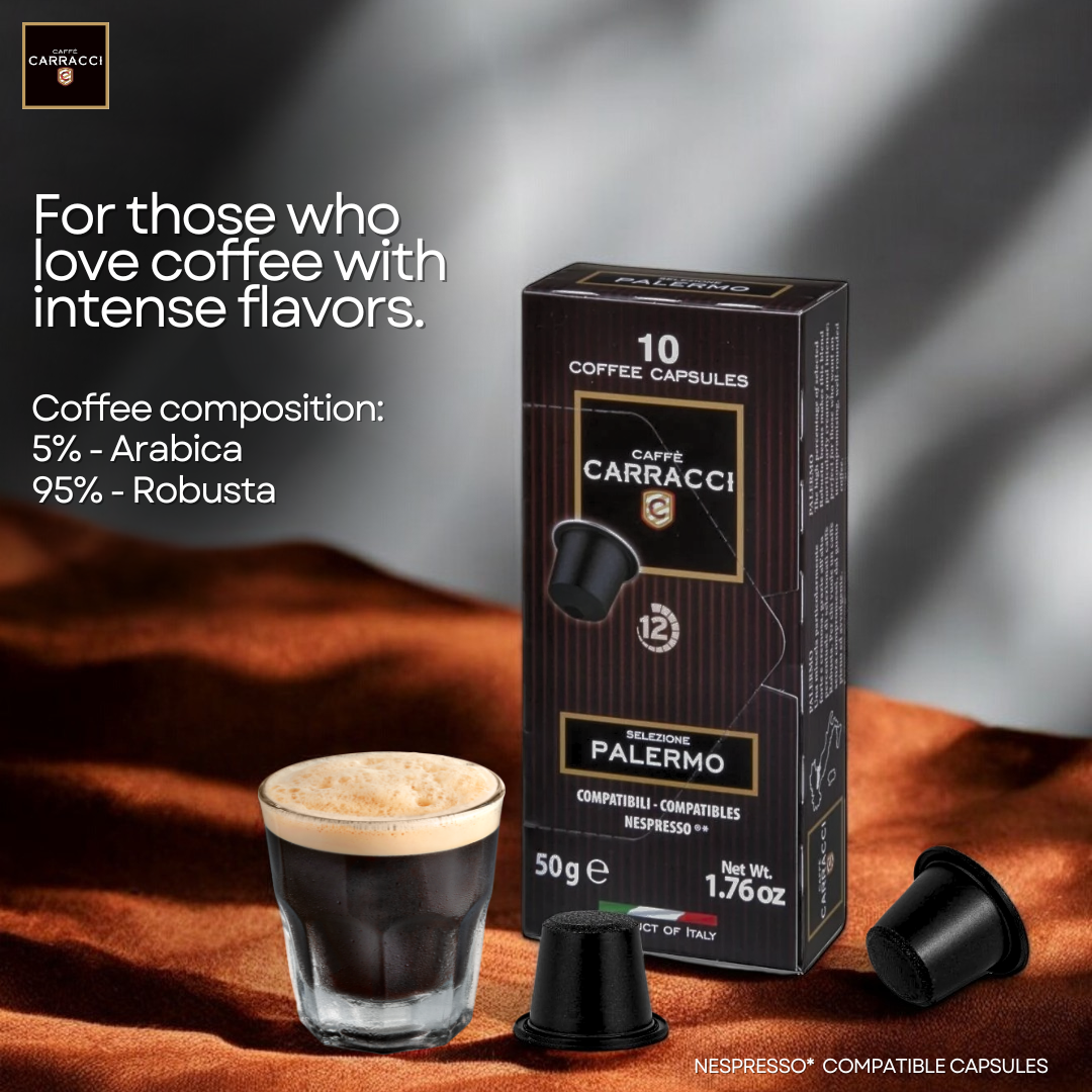 Carracci Palermo Nespresso Compatible Capsules Coffee Capsules Coffee ...