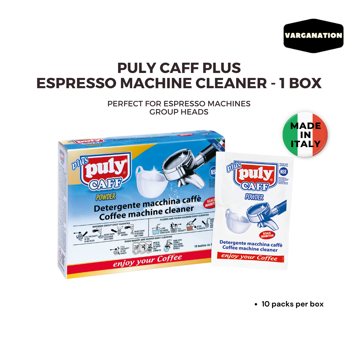 Puly Caff Plus Espresso Machine Cleaner Powder for Coffee Machines 20g ...