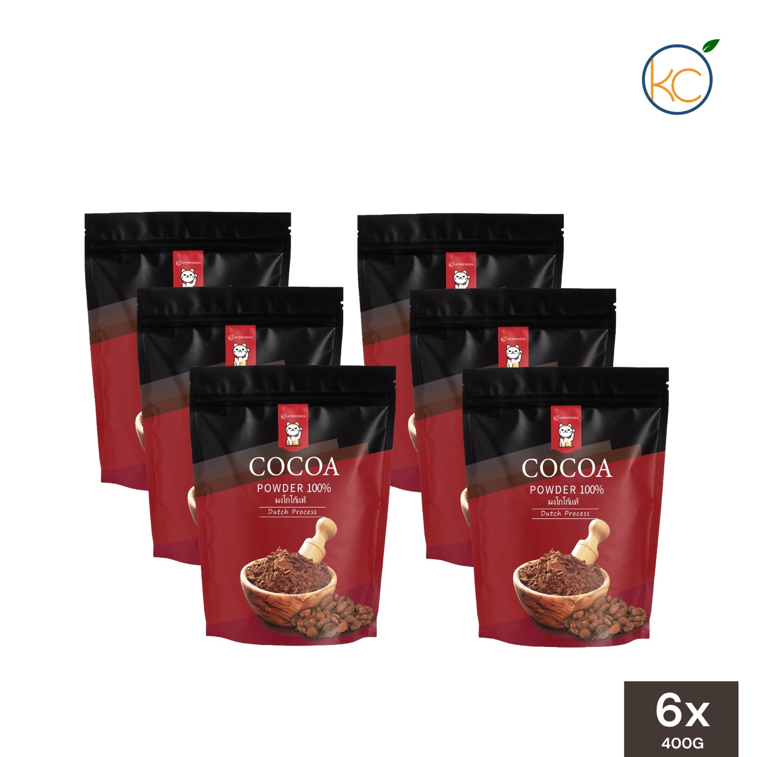 KC Interfoods Pure Cocoa Powder 400g - Wholesale (6 Packs) I ...