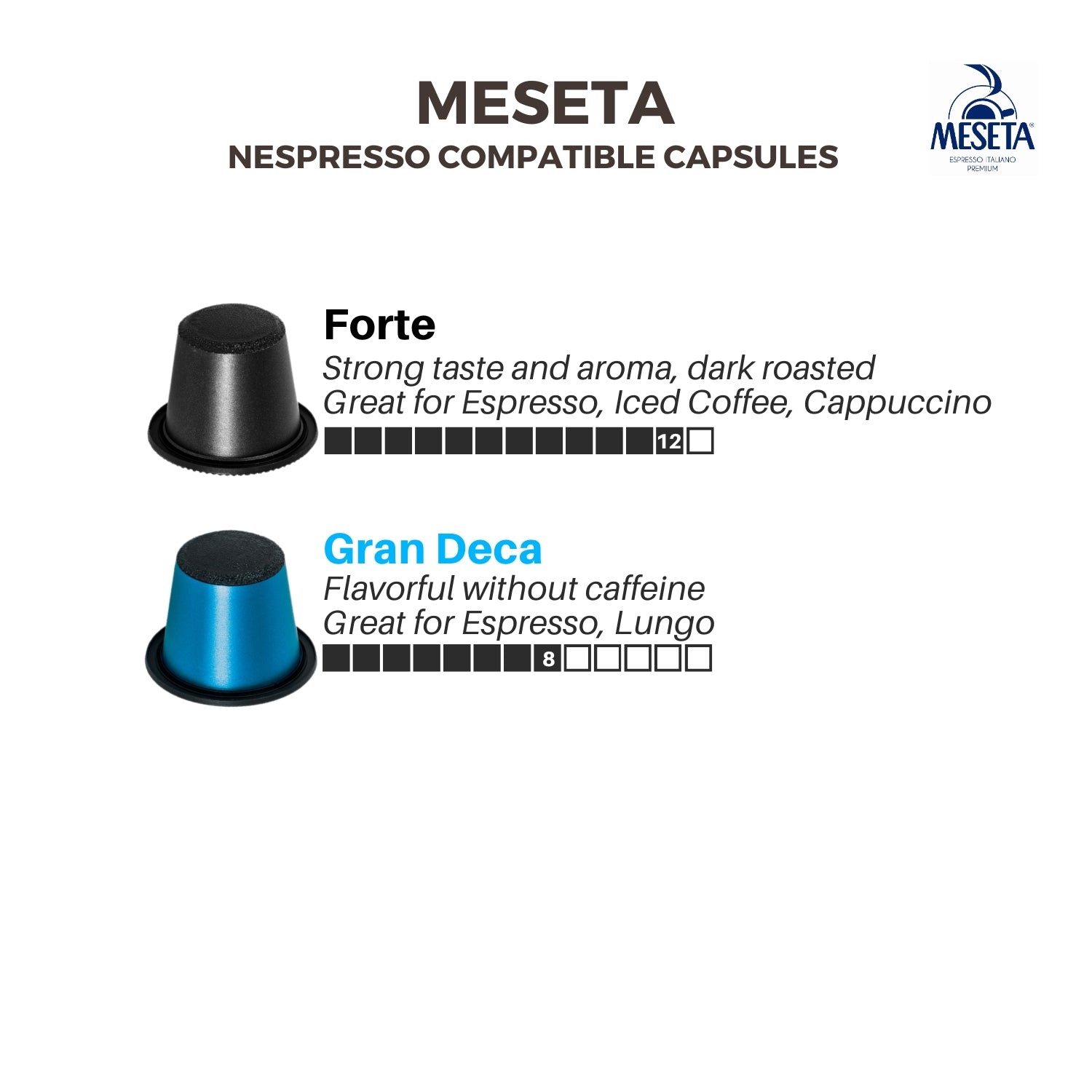Meseta Gran Deca Decaf Nespresso Compatible Capsules | Varganation ...