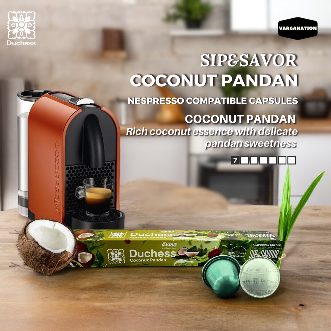 Duchess Nespresso Compatible Coffee Capsules – Coco Pandan Aroma – 10 ...